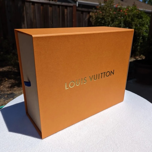 Louis Vuitton | Storage & Organization | Louis Vuitton Gold Font Shoe Box Gift Purse Storage ...